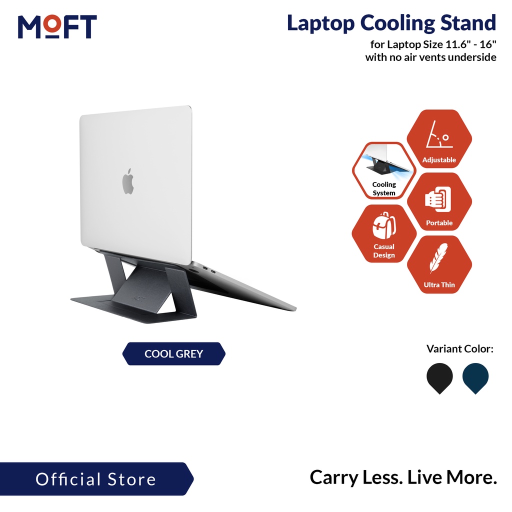 Jual MOFT Cooling Adhesive Laptop Stand Dudukan Holder Built-in ...