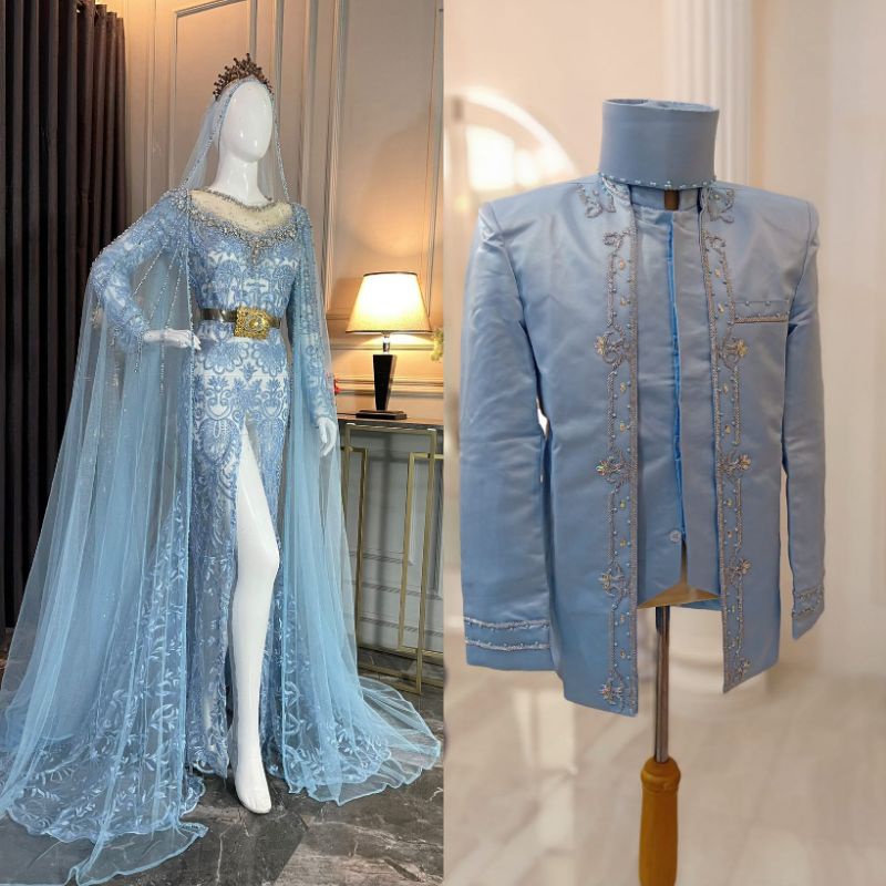 Jual NEW GAUN PASANGAN SLIM DRESS PREMIUM//GAUN CANTIK MEWAH BEREKOR ...