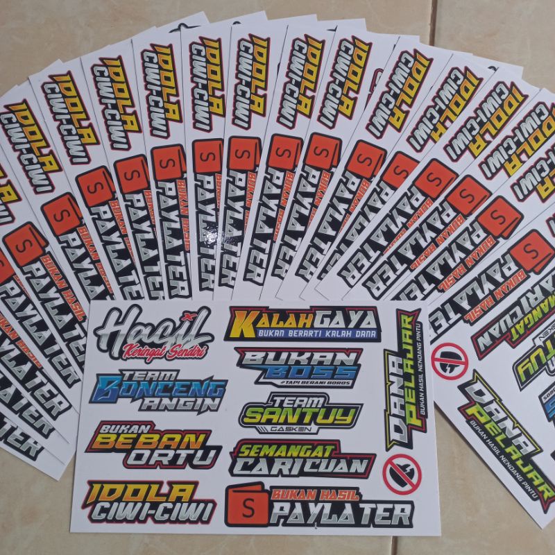 Jual Sticker Kata-kata viral ( Sudah Cutting Mesin ) | Shopee Indonesia