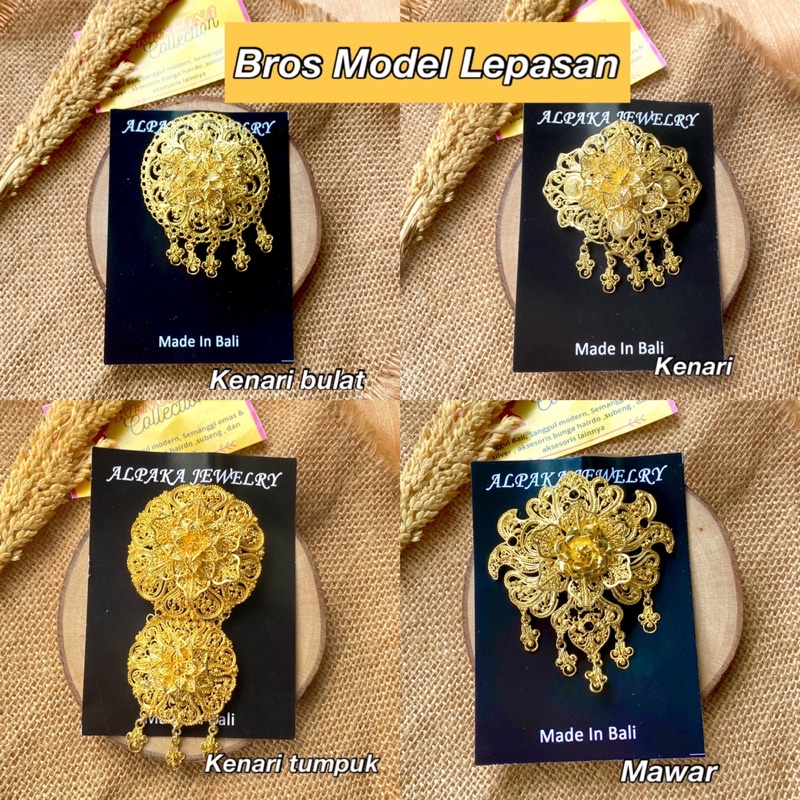 Jual Bros model lepasan / satuan / bros kebaya bali / bros selendang ...