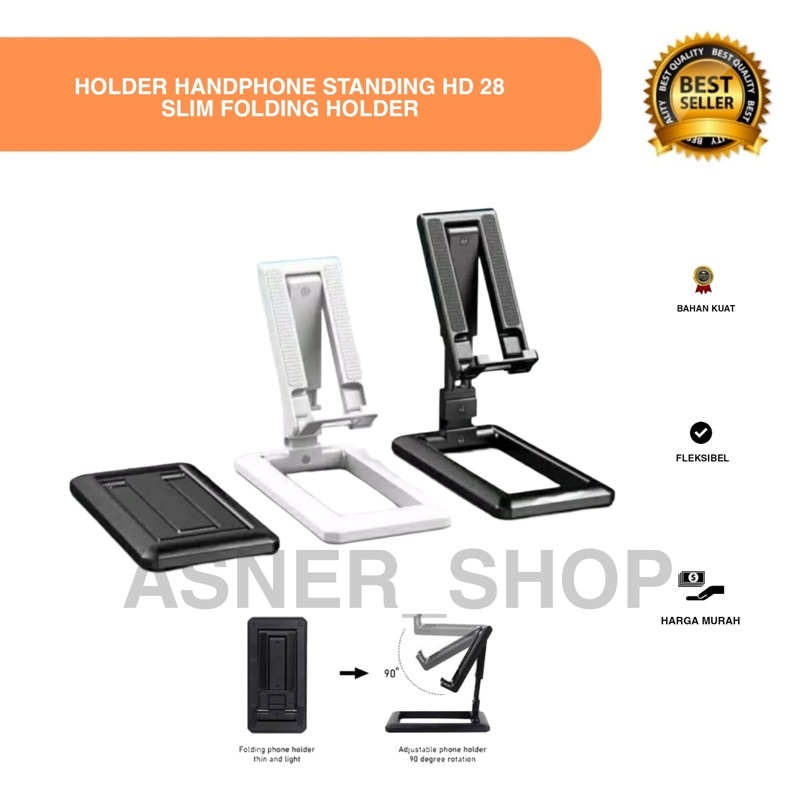 Jual HD28 Holder Standing Meja HD 28 Tempat Hp Phone Stand Slim Folding ...