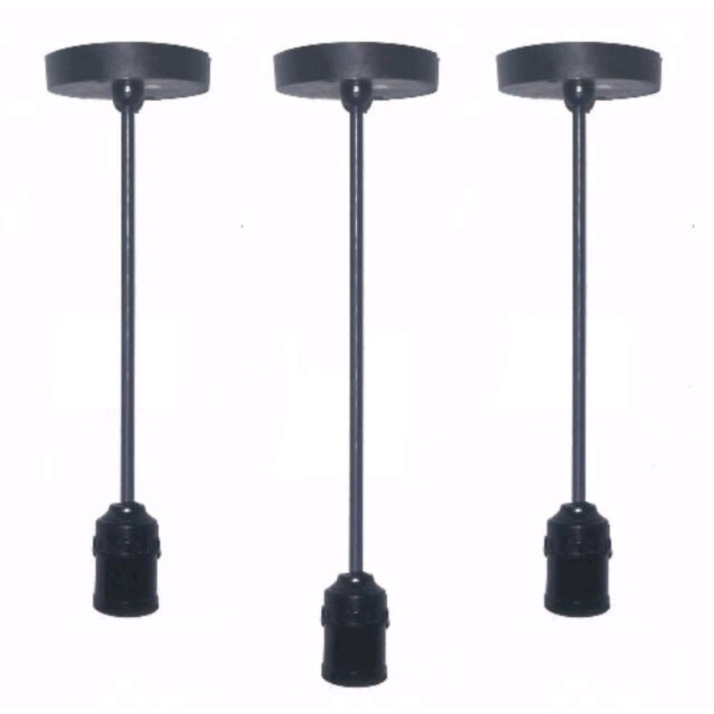 Jual Fitting Lampu Gantung E27 Model A12 Hitam putih | Shopee Indonesia