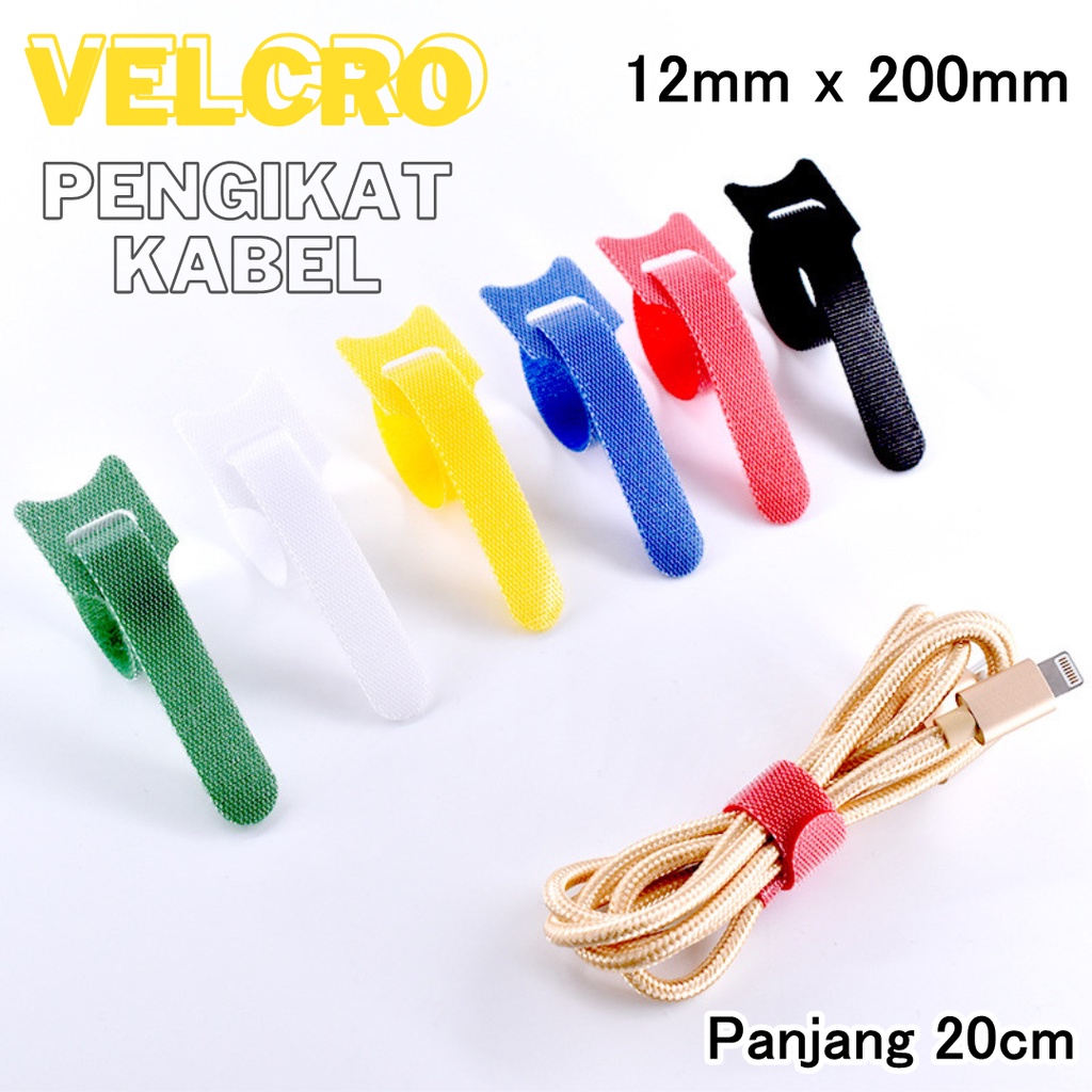 Jual Pengikat Kabel Charger - Kabel Strap Velcro - Pengikat penggulung ...