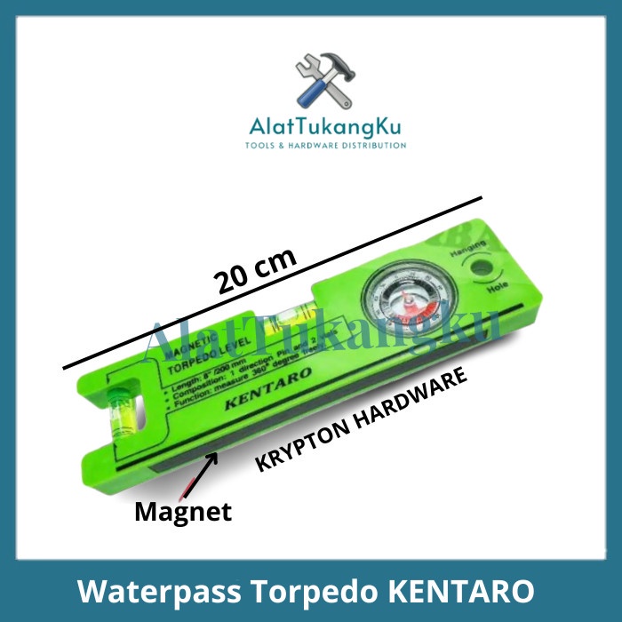 Jual Waterpas Magnet Torpedo 8" Inch KENTARO Alat Ukur Kemiringan ...