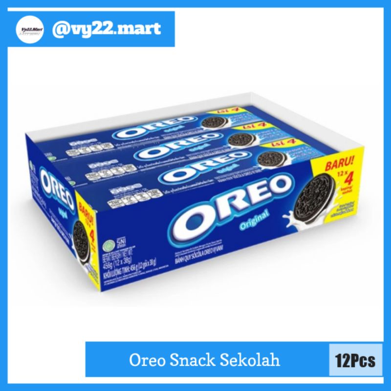 Jual Snack Oreo Snack Sekolah Anak Anak 1 Box = 12 Pcs VARIAN RANDOM ...