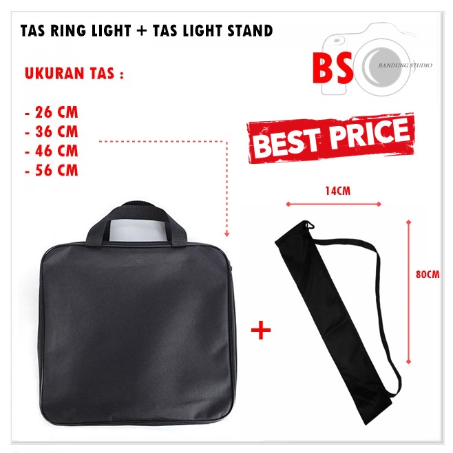 Jual Tas Ring light 26cm 36cm 46cm 56cm / Tas Ring light LENGKAP dan ...