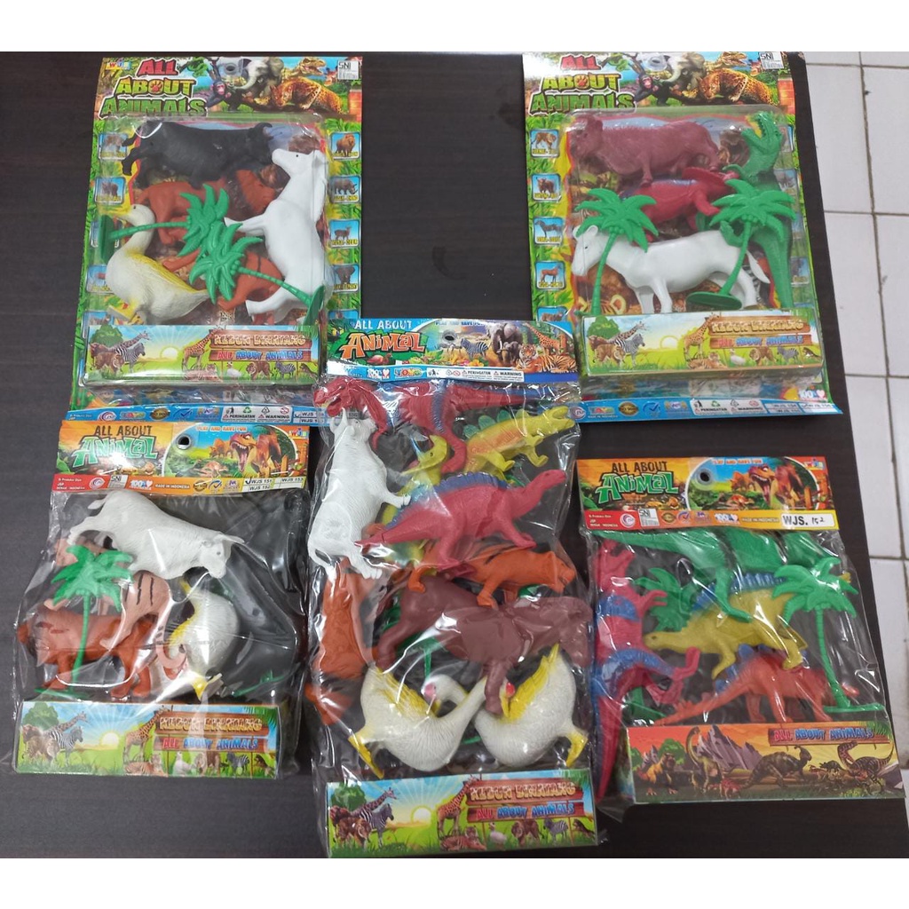 Jual MAINAN DINOSAURUS ALL ABOUT ANIMALS HEWAN BINATANG DINO SAPI KUDA ...