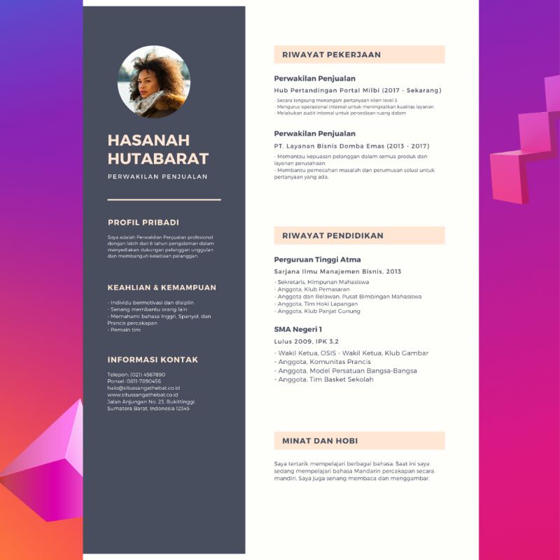 Jual Jasa Pembuatan CV / Curriculum Vitae | Desain CV | Lamaran Kerja - DESAIN TERPOPULER 2022 ...