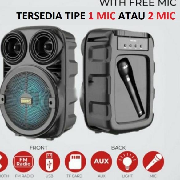 Jual Speaker + Mic Portable Wireless Bluetooth Karaoke Meeting Besar 6. ...