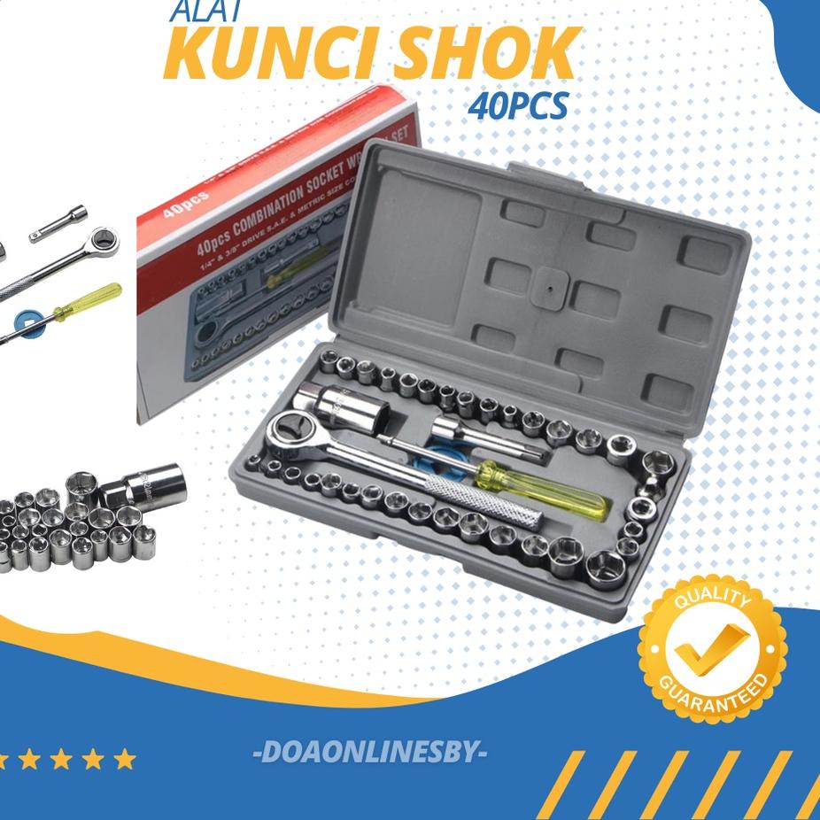 Jual Paling Dicari Kunci Shock Set Bengkel Komplit Isi 40 In 1 Tool Box ...