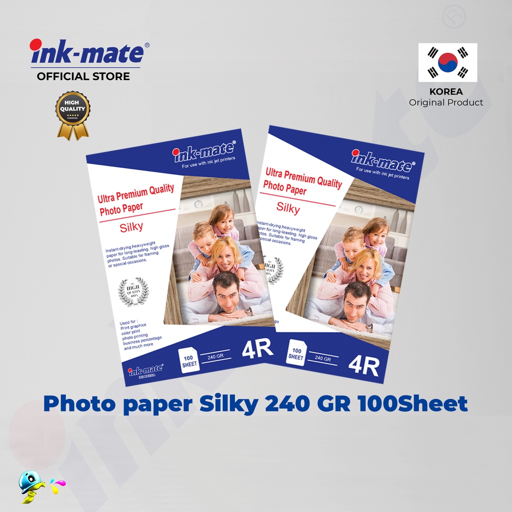 Jual Kertas Photo Inkmate Photo Paper Silky 240gr 4R isi 100 Lembar ...