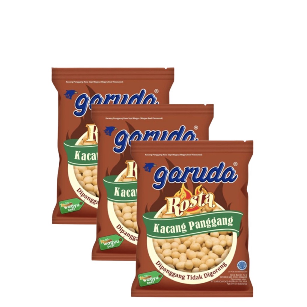 Jual Garuda Rosta Kacang Panggang Rasa Wagyu Beef 3 x 95 gr | Shopee ...