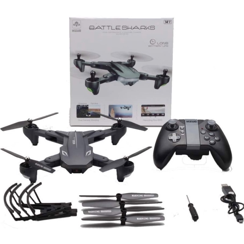 Jual (COD) DRONE VISUO BATTLE SHARKS XS816 4K WIFI CAMERA LAMA TERBANG ...