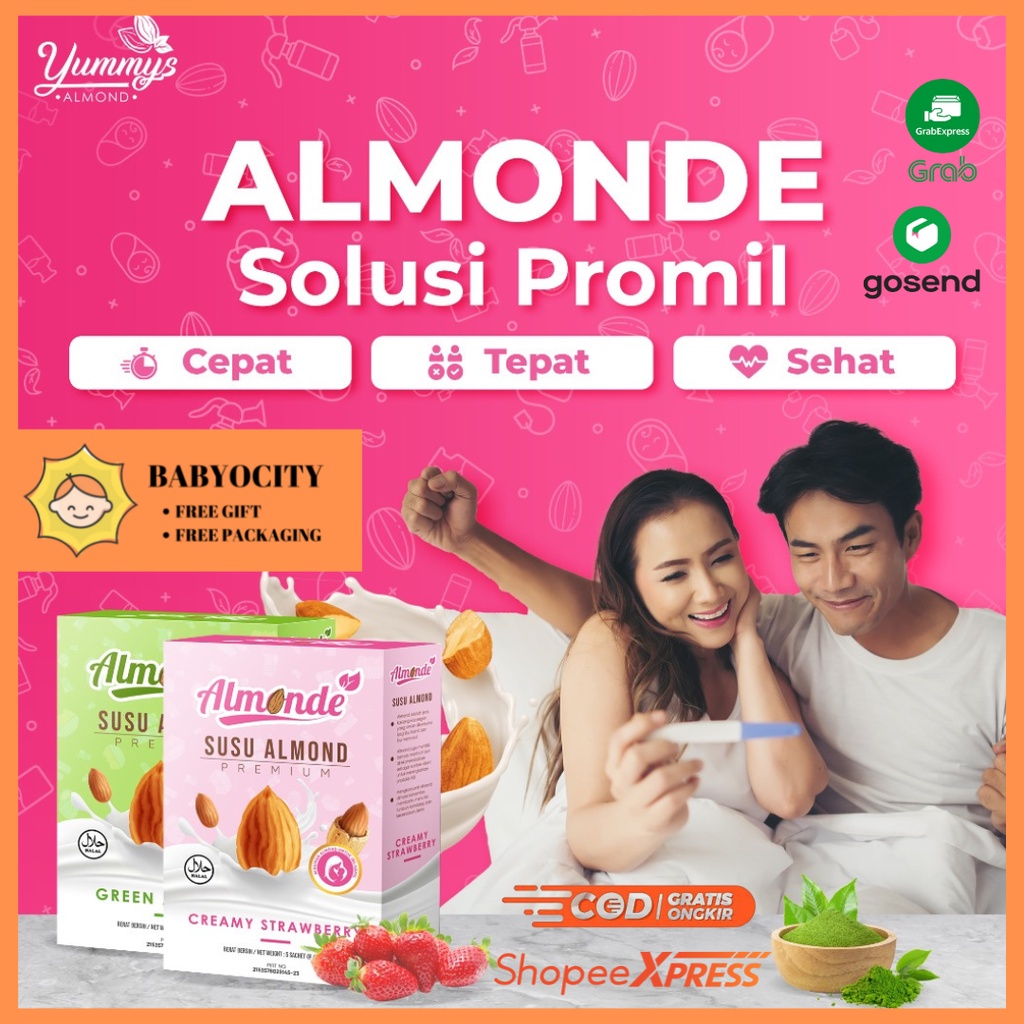Jual ALMONDE Susu Almond Milk Untuk Promil Hingga Usia Kehamilan 6 ...