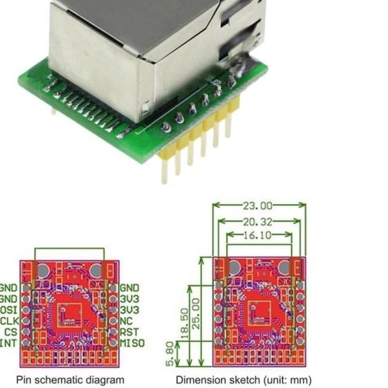Jual Mini W5500 Usr Es1 Lan Ethernet Shield Network Module Spi For