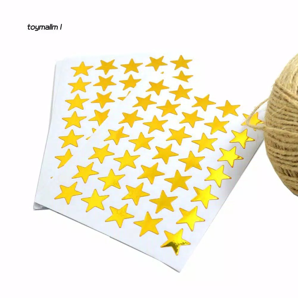 Jual Stiker Bintang 1 PACK (isi 10 lembar) Gold / Colorful Reward ...