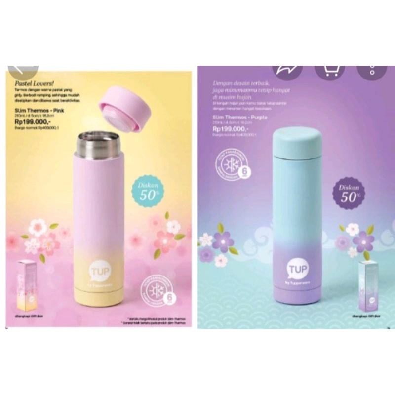 Jual Slim Thermos/Termos sakura untuk air panad (ori 100%) | Shopee ...