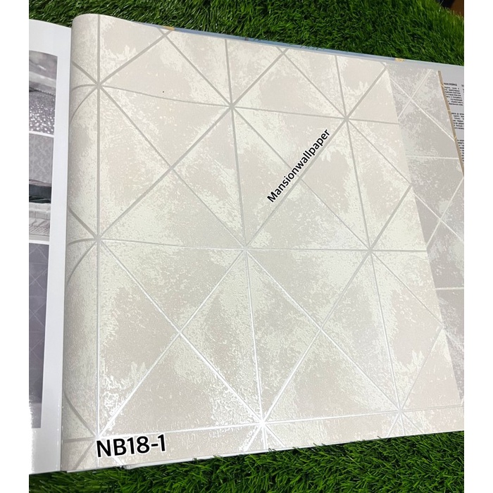 Jual Wallpaper Dinding Geometri Industrial Kotak Segitiga Acian Abstrak ...