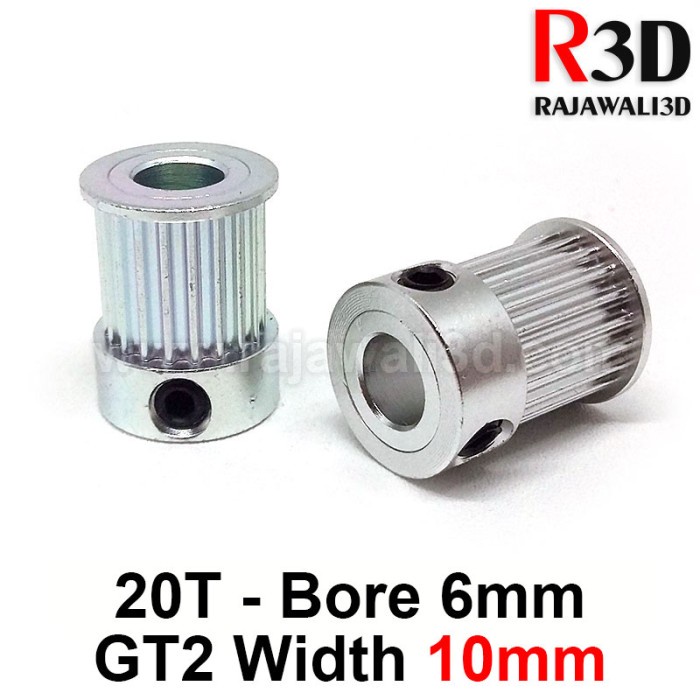 Jual GT2 TIming Pulley 20 teeth bore 6mm belt 10mm | Shopee Indonesia