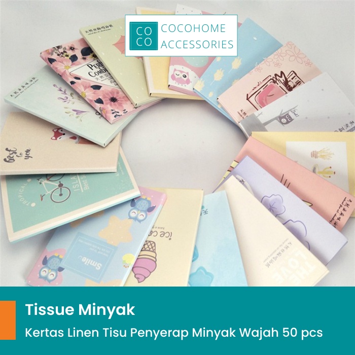 Jual Kertas Linen Tissue Penyerap Minyak Wajah 50Pcs | Shopee Indonesia