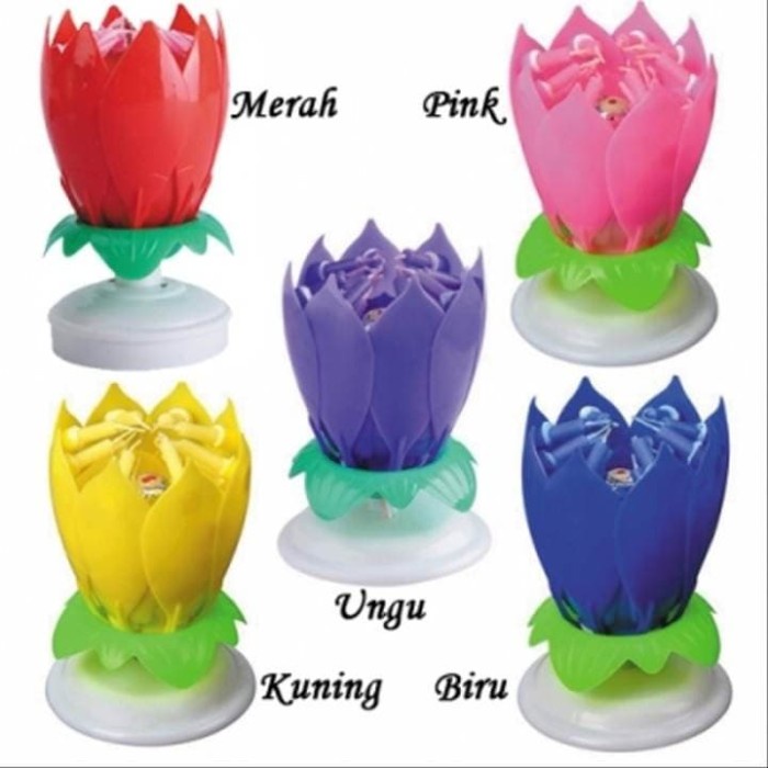 Jual Lilin Bunga Ulang Tahun Tarian Kembang Api Dan Lagu Happy Birthday ...
