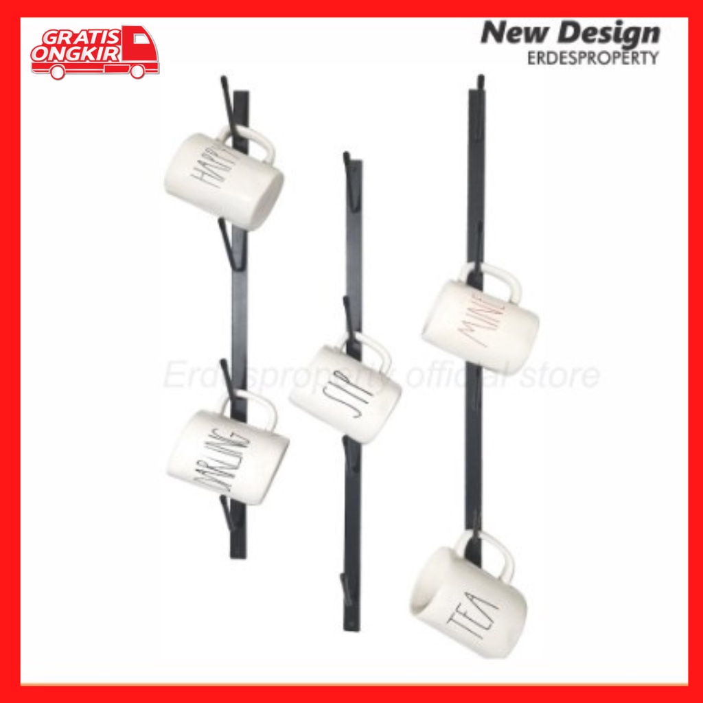 Jual Rak Gelas Dinding Rustik / Rak Dapur / Tempat Cangkir / Tempat ...