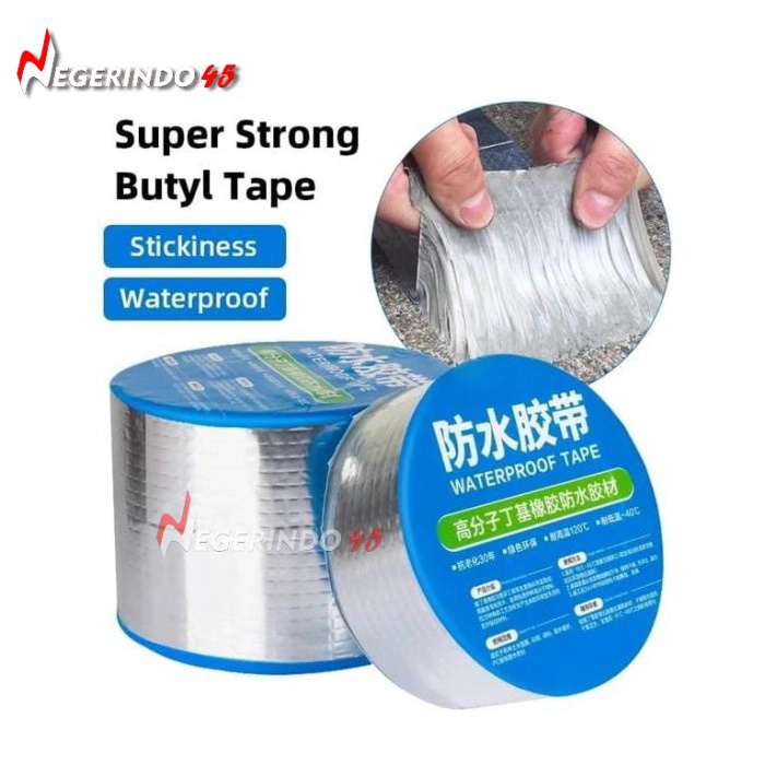 Jual Lem Lakban Anti Bocor Anti Air Lakban Aluminium Foil Butyl Waterproof Tape | Shopee Indonesia