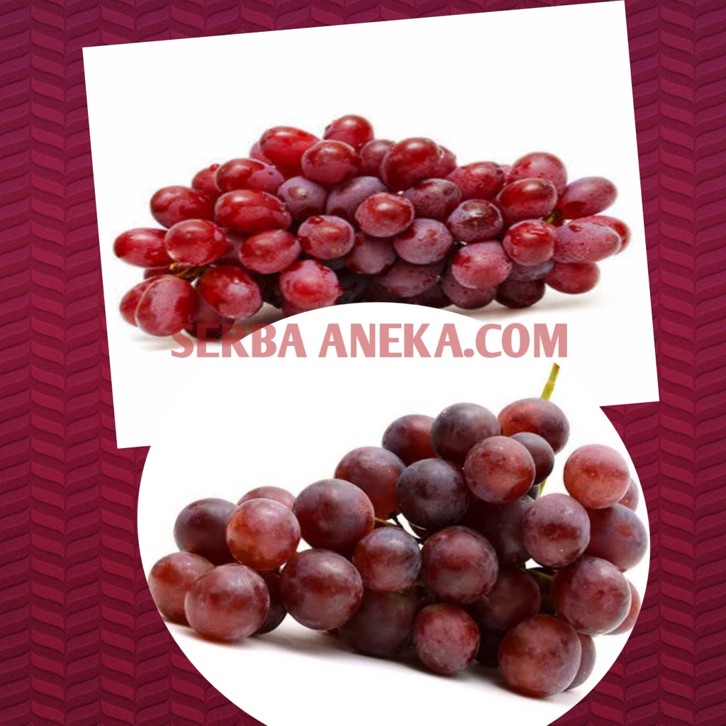 Jual ( 500 GRAM ) - Anggur merah Anggur Segar Manis murah | Shopee ...