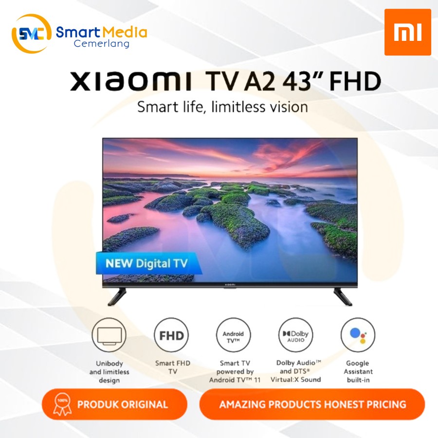 Jual Xiaomi Mi Tv A2 43 Inch FHD Digital TV | Android TV | Garansi ...
