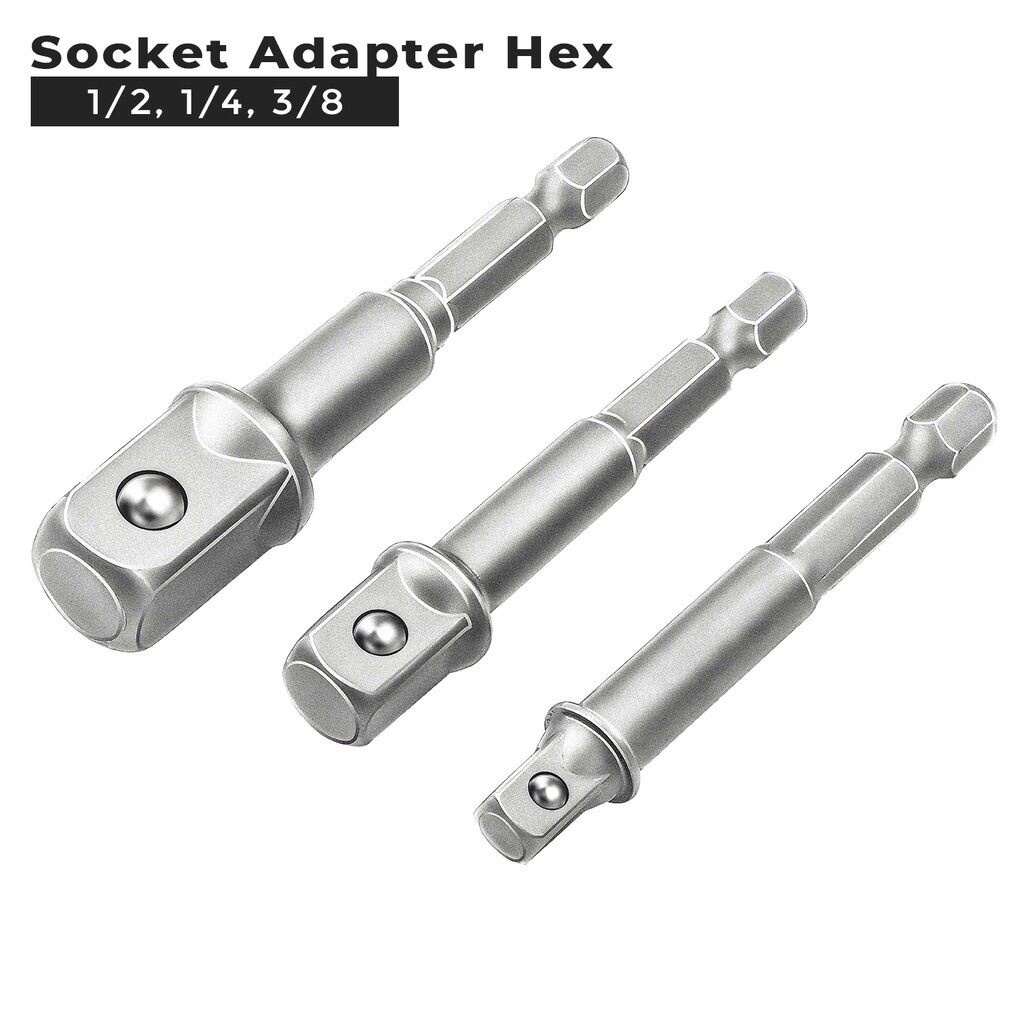 Jual Adapter Hex Key Shock Mesin Bor Impact Driver Wrench Adaptor Kunci ...