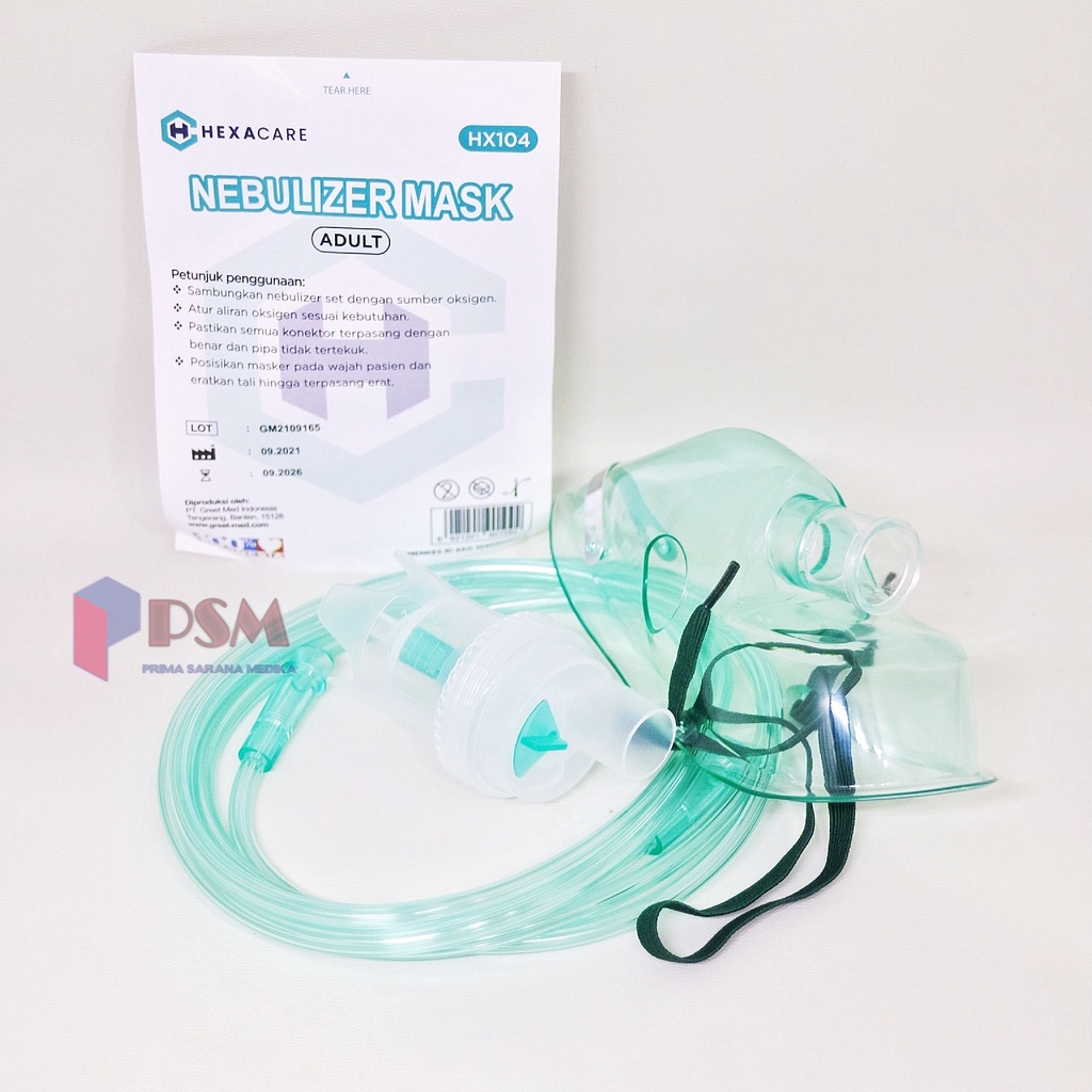 Jual Hexacare Nebulizer Mask Set Adult Child / Masker Nebul Anak Dewasa ...