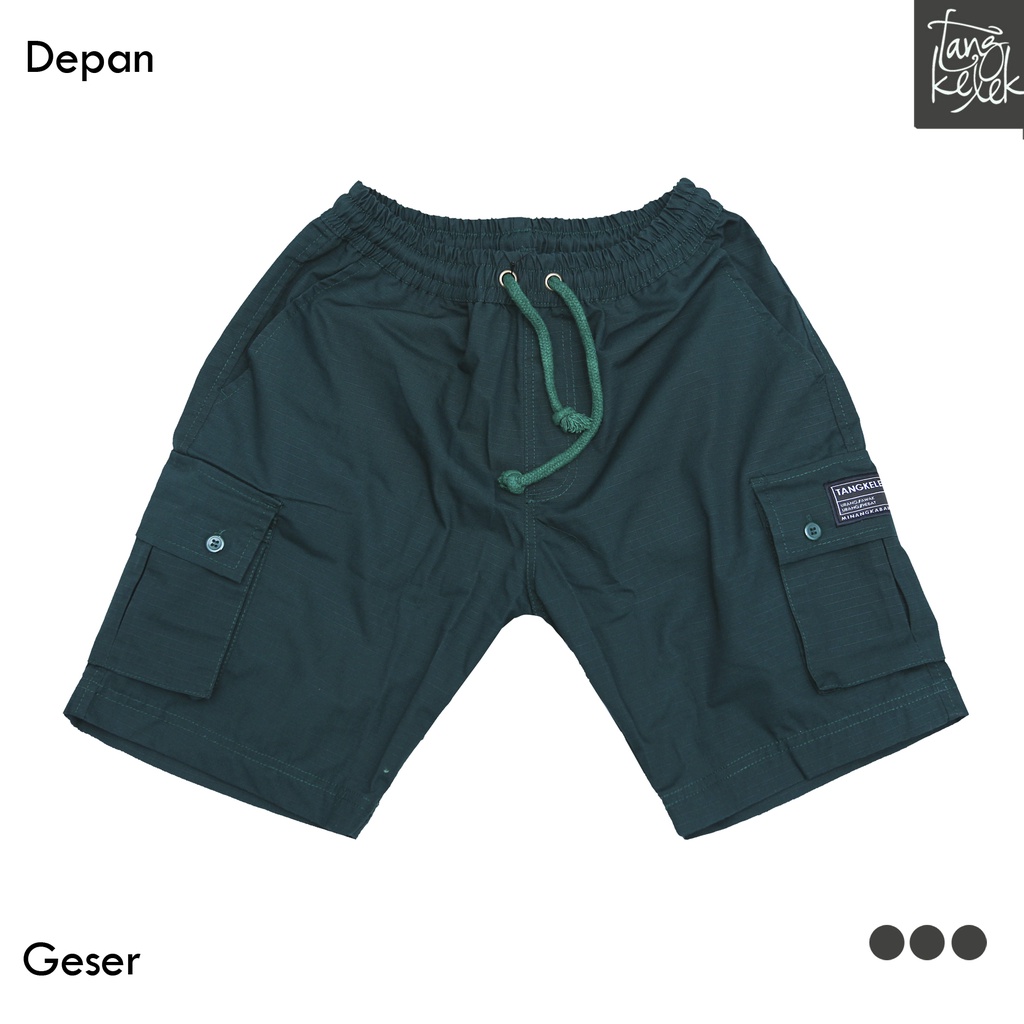 Jual Tangkelek Sarawa / Celana Pendek Cargo Warna Hijau Botol | Shopee ...