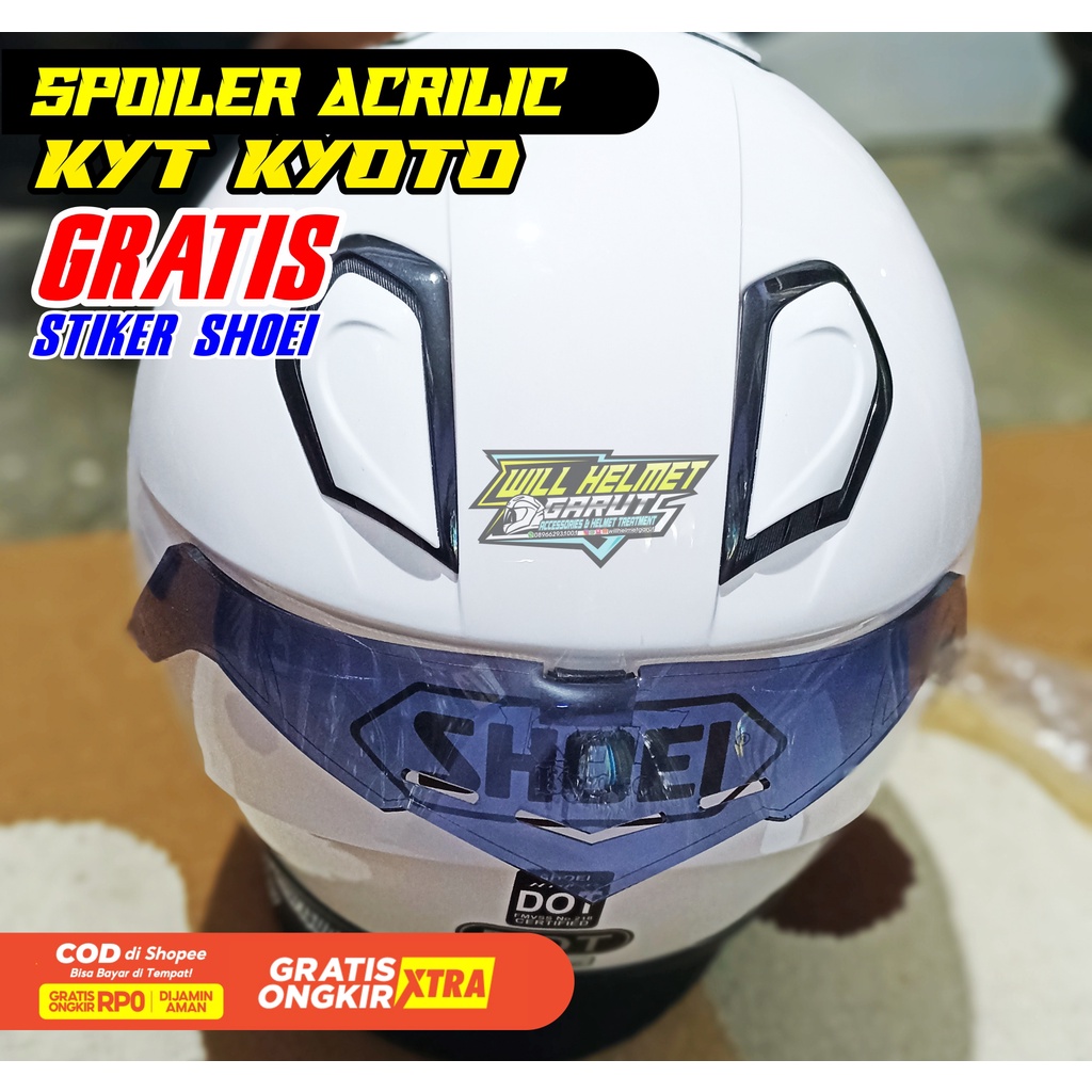 Jual SPOILER Helm Murah KYT KYOTO DYR Gratis Stiker | Shopee Indonesia