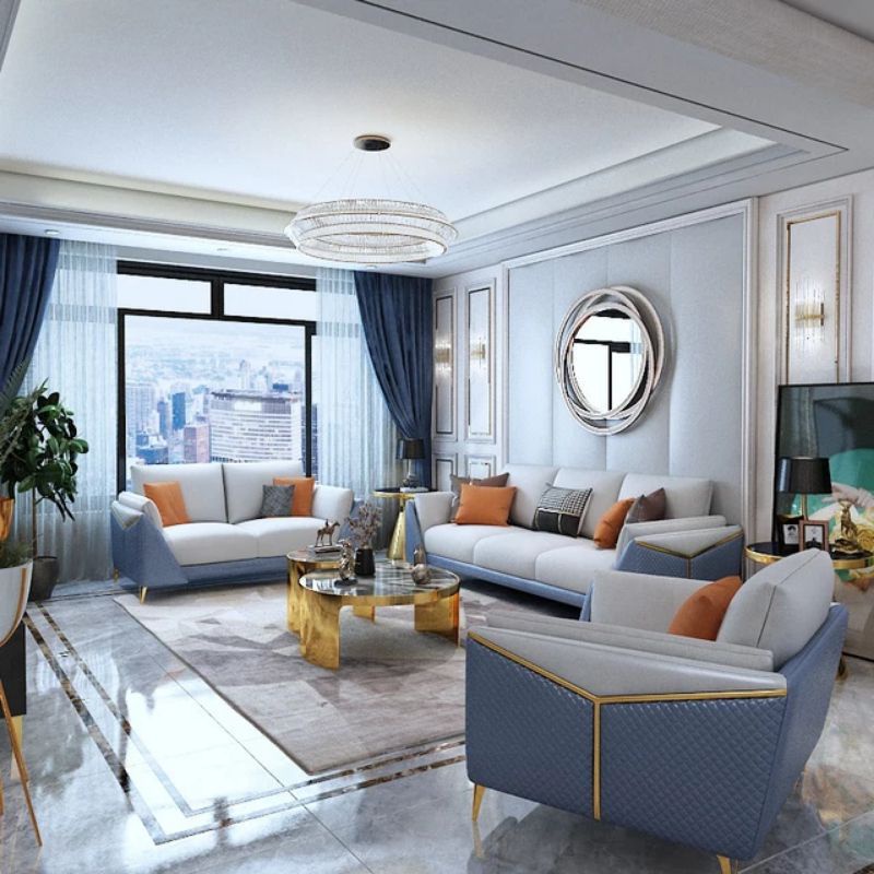 Jual Sofa Kulit 321 Seater Sofa Retro Model Cantik Elegant Fullseat ...