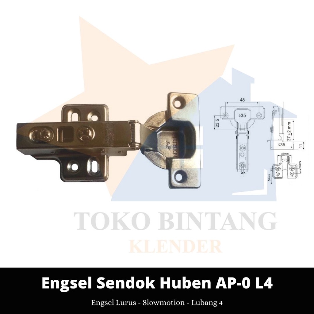Jual Engsel Lurus Huben Slow Motion AP-0 L4 (pcs) | Shopee Indonesia
