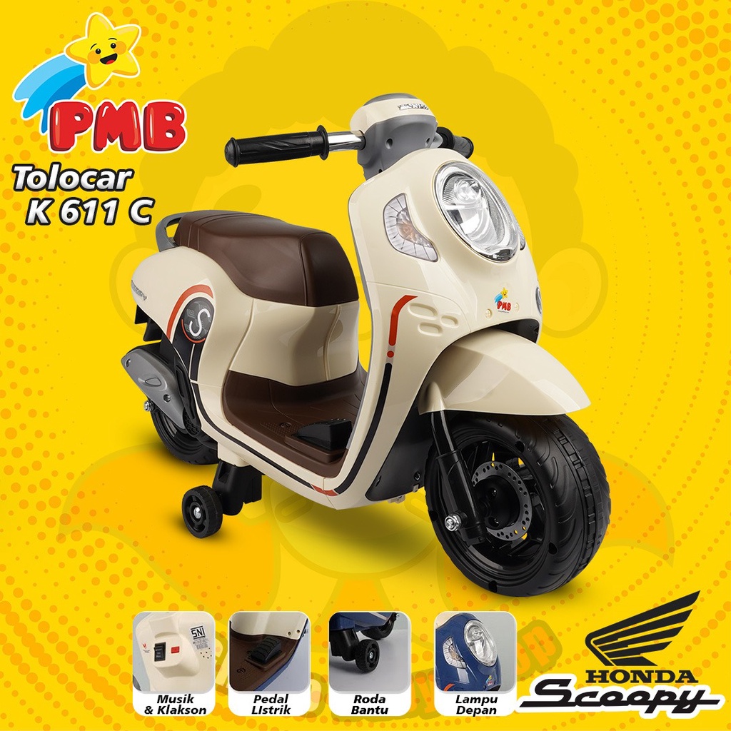 Jual MOTOR AKI MINI ANAK MODEL SCOOPY K611C PMB//MAINAN MOTOR AKI MINI ...