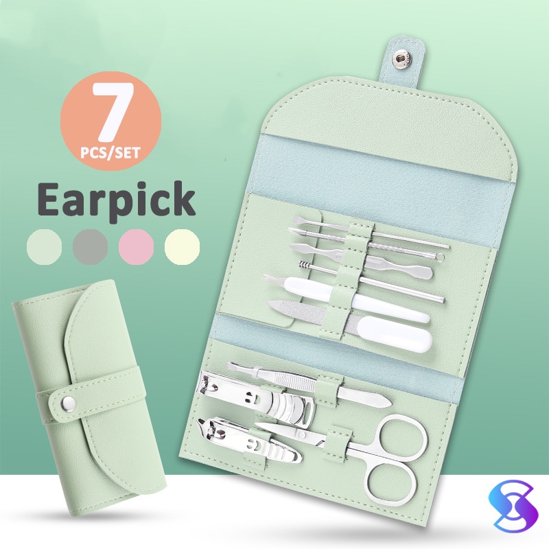 Jual Gunting Kuku Isi 1 Set 7 Stainless Anti Karat Set Manicure 7pcs ...