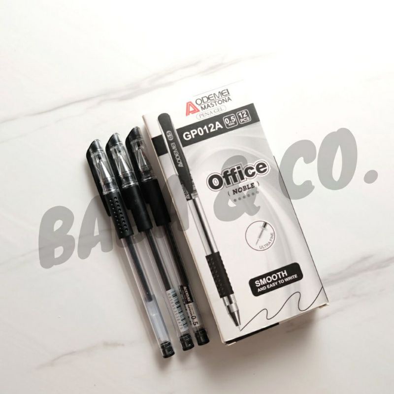 Jual pulpen gel hitam / pulpen hitam / ballpoint | Shopee Indonesia