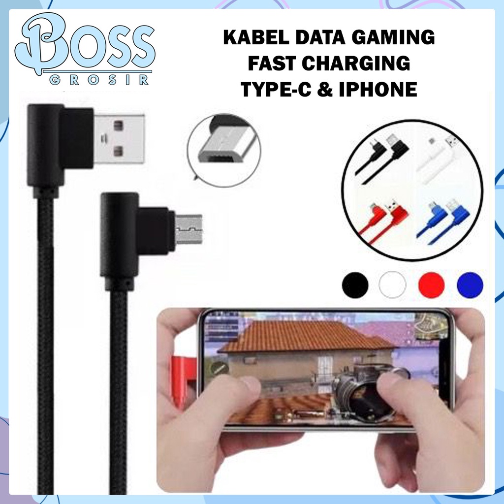 Jual KABEL DATA GAMING COLOKAN L FAST CHARGING / KABEL DATA GAMING ...