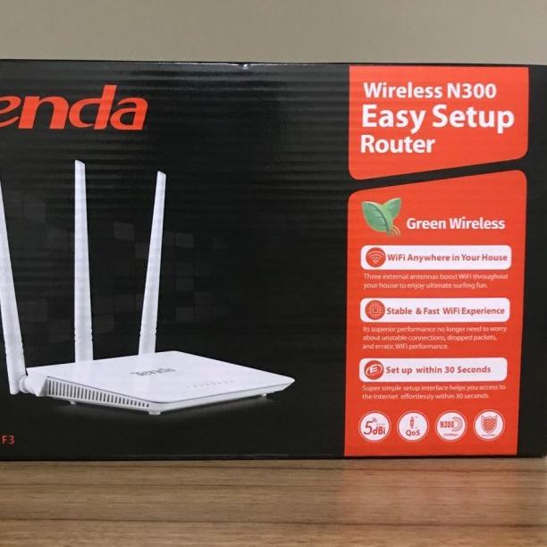 Jual Tenda F3 Wireless Router 300Mbps 3 Antena WIFI modem router LAN ...