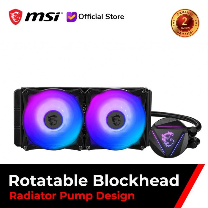 Jual CPU Cooler AIO MSI MAG Coreliquid 280R AIO CPU Water Cooler 280mm ...