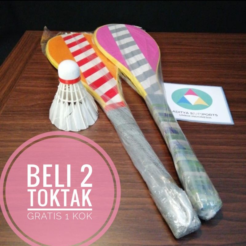 Jual Tok Tak / Raket Kayu Badminton/ Toktak | Shopee Indonesia