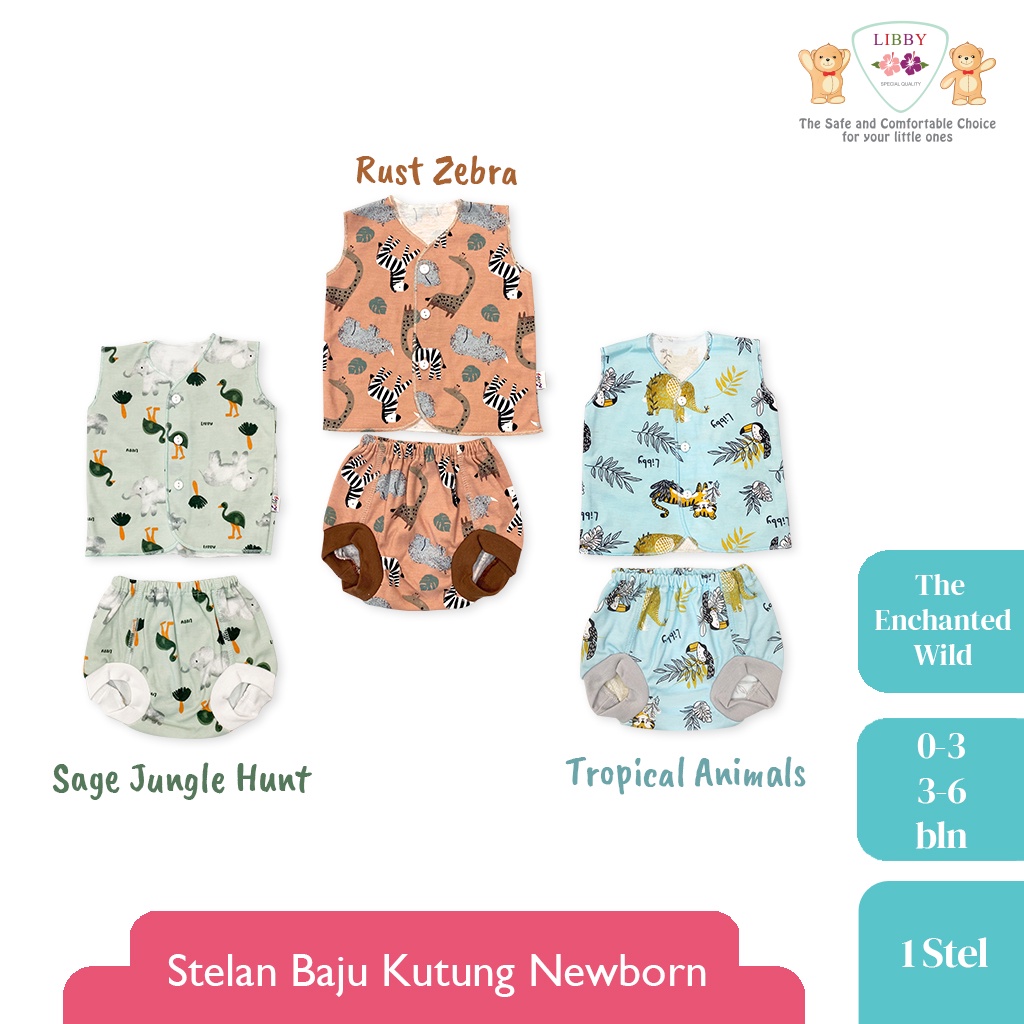 Jual LIBBY Setelan Baju Kutung Newborn Motif The Enchanted Wild (1stel) | Shopee Indonesia