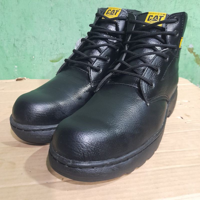 Jual sepatu safety boot tali warna hitam cocok buat kerja terbaru ...