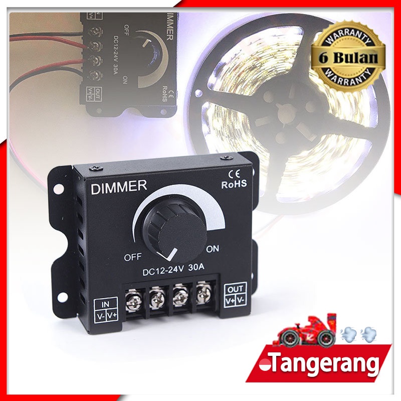 Jual Dimmer DC 12V 24V 30A LED Single Colour Dimmer Pengatur Kecerahan ...