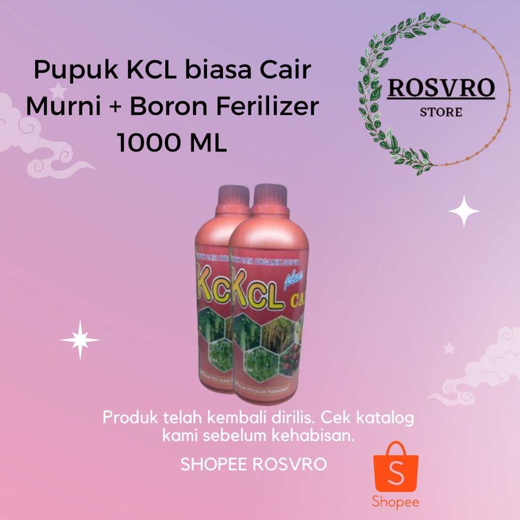 Jual Pupuk KCL biasa Cair Murni + Boron Ferilizer 1000 ML | Shopee ...