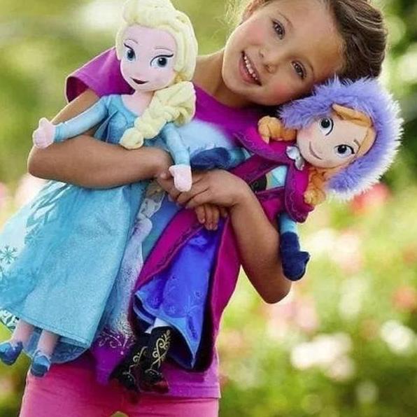 Jual Boneka Elsa & Anna Frozen / Elsa and Anna doll Import - Anna ...