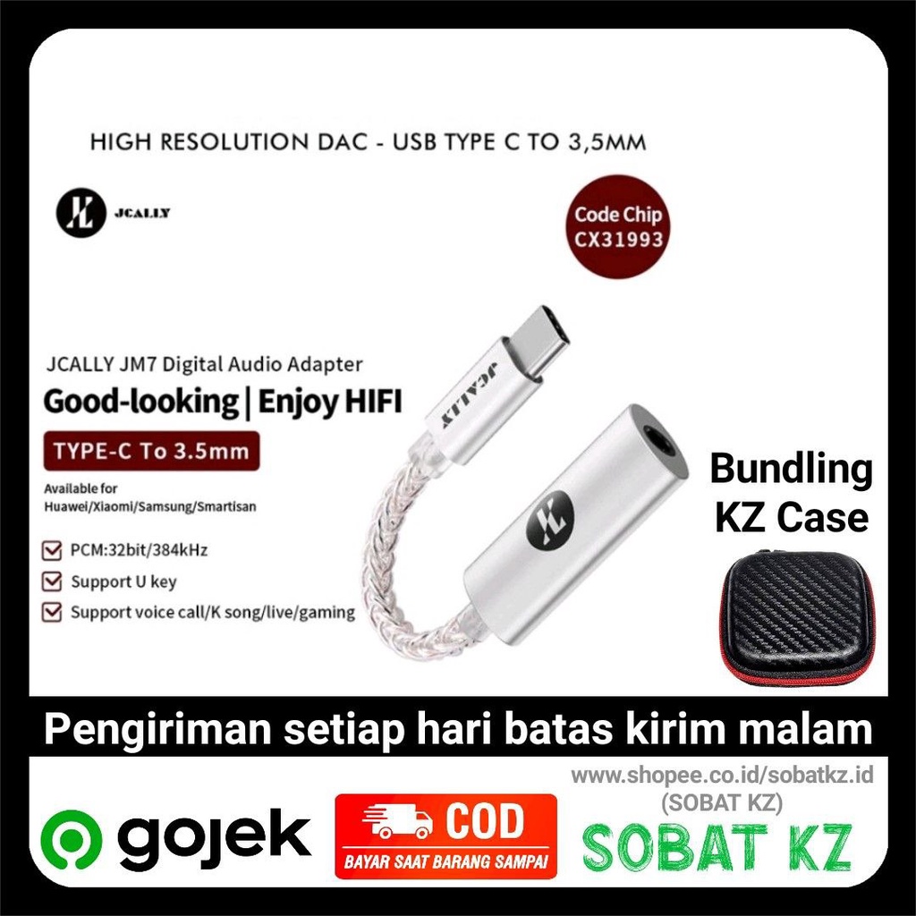 Jual JCALLY JM7 Converter DAC Type C to Jack Audio 3.5mm | Shopee Indonesia