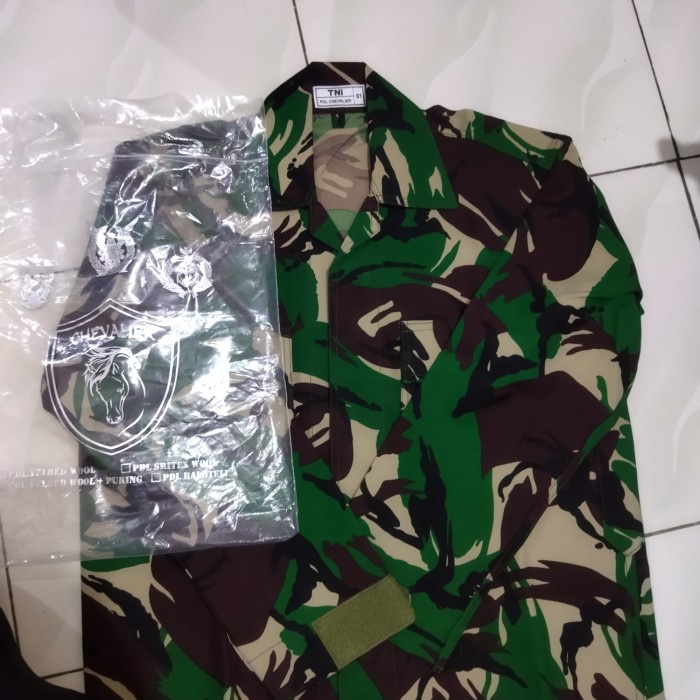 Jual Univ Baju Pdl Loreng Malvinas Chevalier Bahan Velbed Premium ...