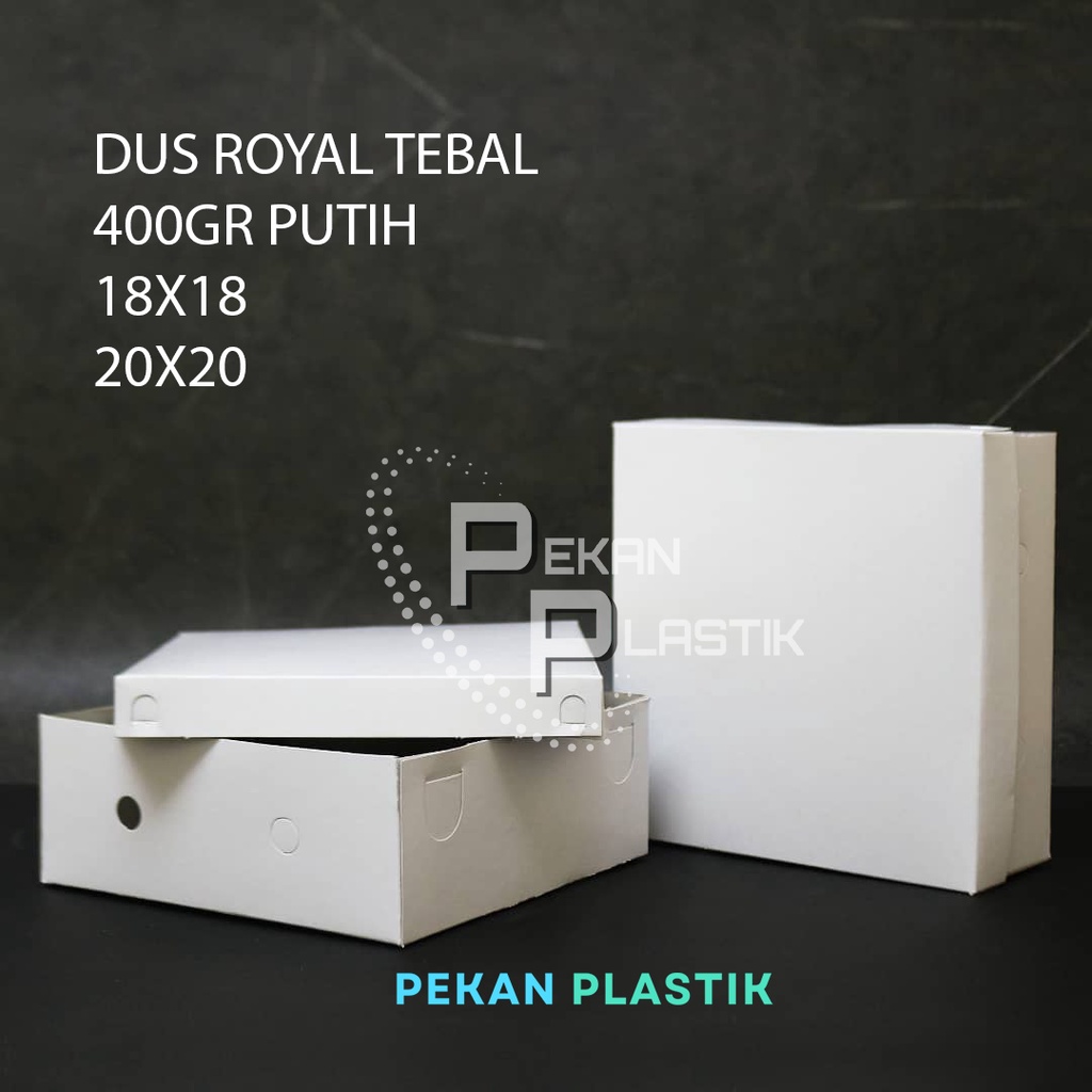 Jual (isi 10 set) KARDUS PUTIH POLOS TEBAL/ DUS POLOS KOTAK MAKANAN ...